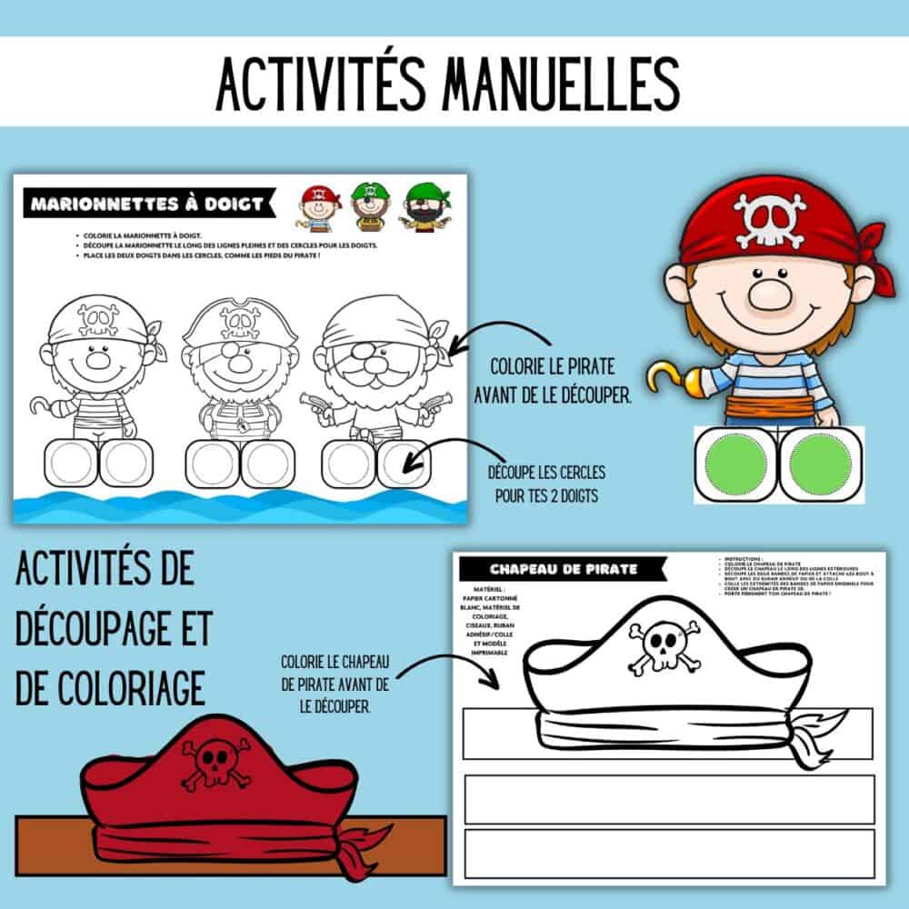 Cahier d'activités pirate à imprimer