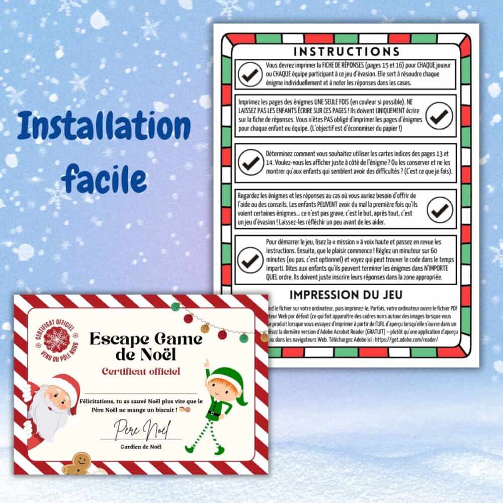 Escape Game Noël 9-12 ans à imprimer